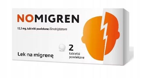5x NOMIGREN 12,5 mg, lek przeciwmigrenowy 2 tab. ( 10 tabletek ) - Arena.pl