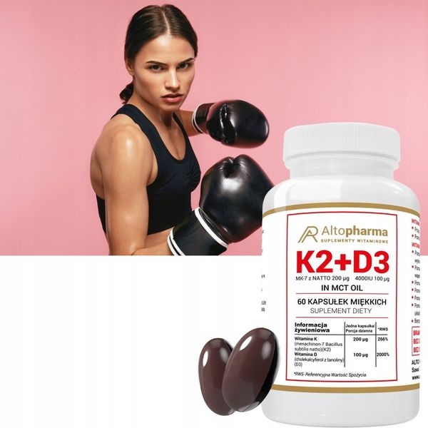 WITAMINA K2 MK7 natto+ D3 4000IU OLEJ KOKOSOWY MCT - Arena.pl