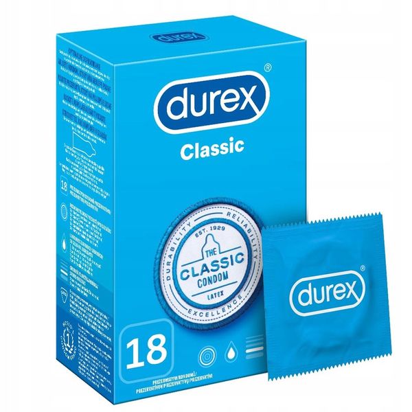 Durex Durex prezerwatywy Classic klasyczne 18 szt - Arena.pl