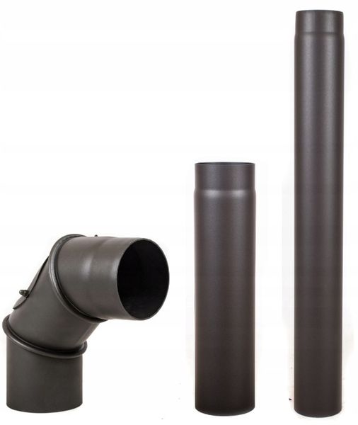 Rura dymowa czarna fi130 długość 1m STAHL SYSTEM - Arena.pl