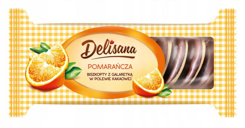 DELICPOL BISZKOPT GALETKA POMARAŃCZOWA 135G DELISANA - Arena.pl