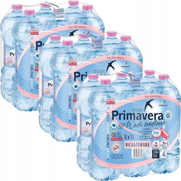 Kup Primavera Woda źródlana niegazowana 18 butelek x 1l ( 3 zgrzewki ...