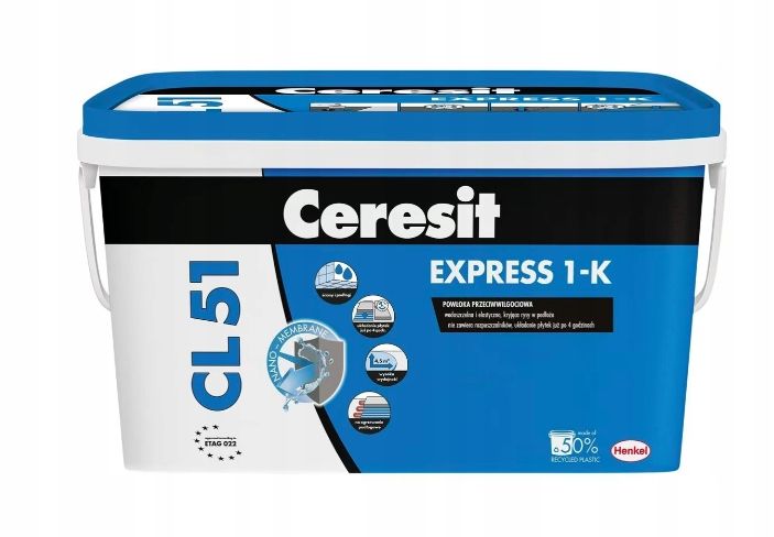 Kup CERESIT CL-51 EXPRES 1-K FOLIA IZOLACYJNA W PŁYNIE 5 KG WYDAJNA na ...