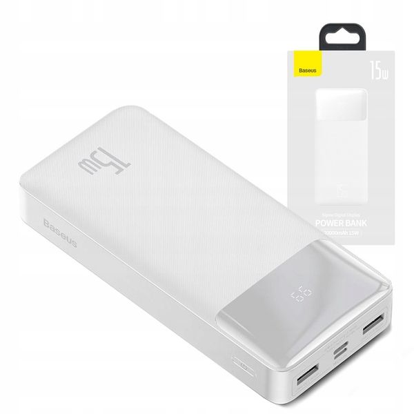 POWER BANK 20000mAh USB-C/micro/2 x USB 15W SZYBKI MOCNY POWERBANK BASEUS - Arena.pl
