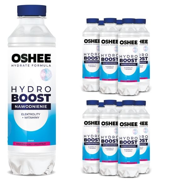 12x OSHEE HydroBoost Nawodnienie Orzeźwiający Grejpfrut 555 ml - Arena.pl