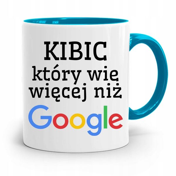 Kup Dla Kibica Kibola Fana Kubek Błękitny Na Prezent Z Nadrukiem Ze ...