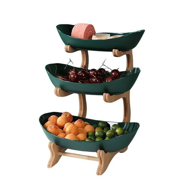 Kup TOJAK NA OWOCE PIĘTROWY DUŻY PATERA TACA ORGANIZER KUCHENNY 3 MISKI ...