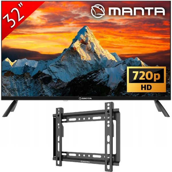 Smart TV Telewizor 32 cale Android HD LED dekoder DVBT2 WIFI +UCHWYT Manta - Arena.pl