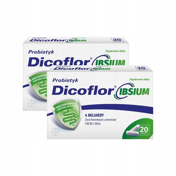 Zestaw Dicoflor Ibsium, probiotyk, Saccharomyces cerevisiae, 2x 20 ...