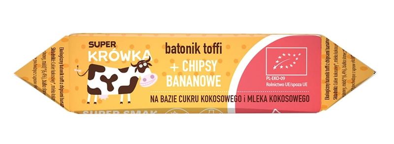 KRÓWKA BATON TOFFI Z BANANEM BEZGLUTENOWY BIO 30 g - SUPER KRÓWKA ...