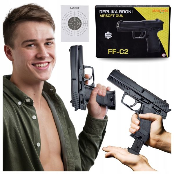 PISTOLET NA KULKI BB METALOWA REPLIKA BRONI ASG H&K USP ZESTAW - Arena.pl