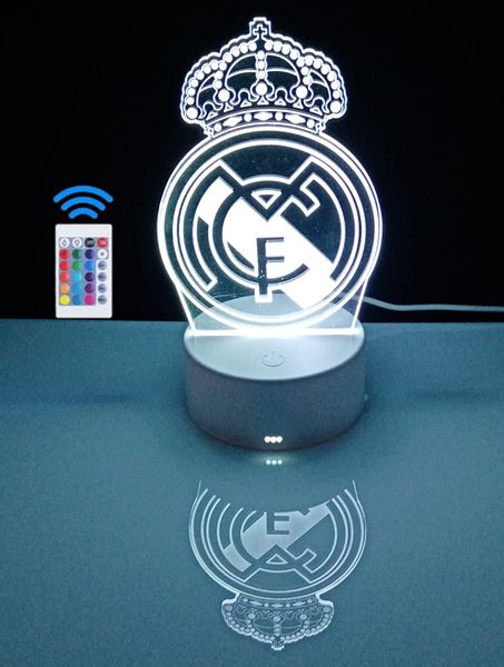 Lampka 3D nocna led biurko Real Madrid usb - Arena.pl