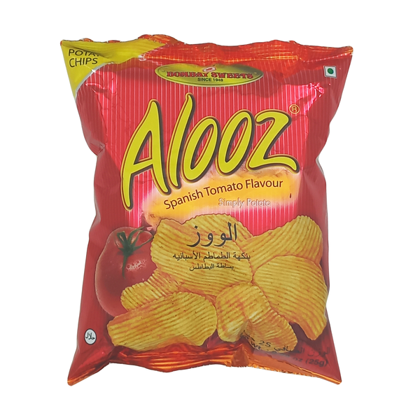 Chipsy Alooz Spanish Tomato Flavour Chips Bombay Sweets 25g - Arena.pl