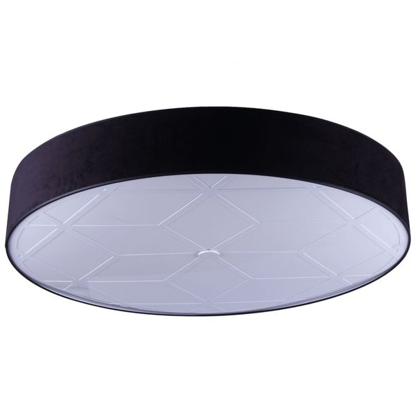 Abażurowa lampa okrągła NEKO 0184 AMPLEX plafon do sypialni czarna ...