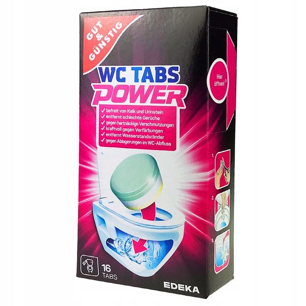 Tabletki do czyszczenia WC Tabs Power 16 tabletek - Arena.pl