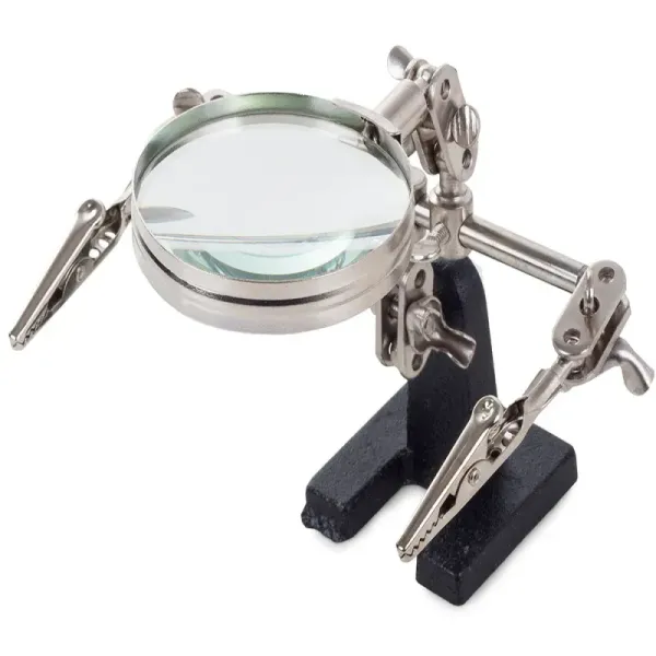 Lupa 2.5x 60mm trzecia ręka przyrząd do lutowania stabilny uchwyt ...