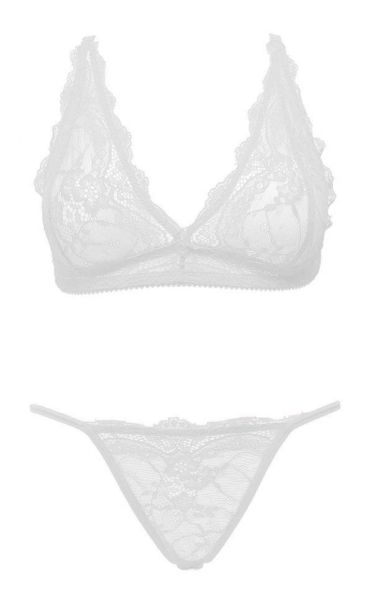 Ouno-Sexy Lingerie Set 2 Parts-L/Xl-White - Arena.pl