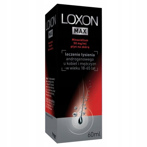 Loxon Max 5% płyn na skórę, leczenie łysienia 60 ml - Arena.pl