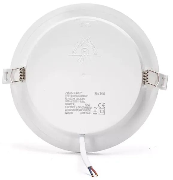 Lampa panel plafon sterowany z WI-FI okrągły podtynkowy 15w RGB+CCT ...