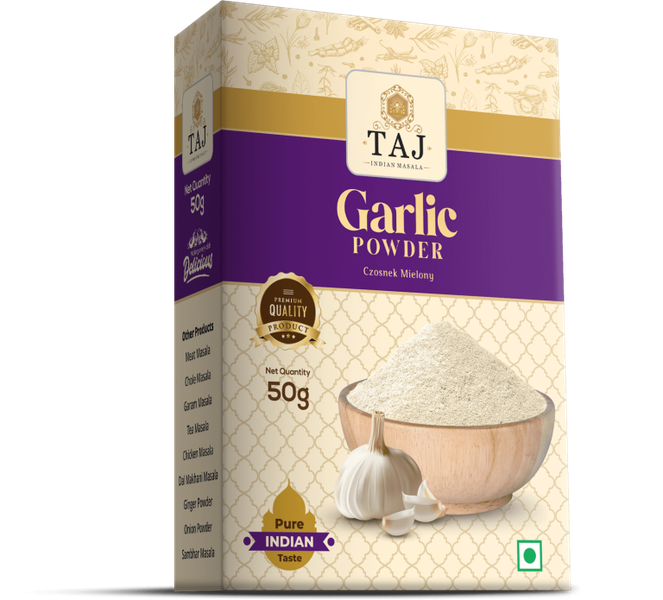 TAJ INDIAN MASALA GARLIC POWDER 50G - Arena.pl