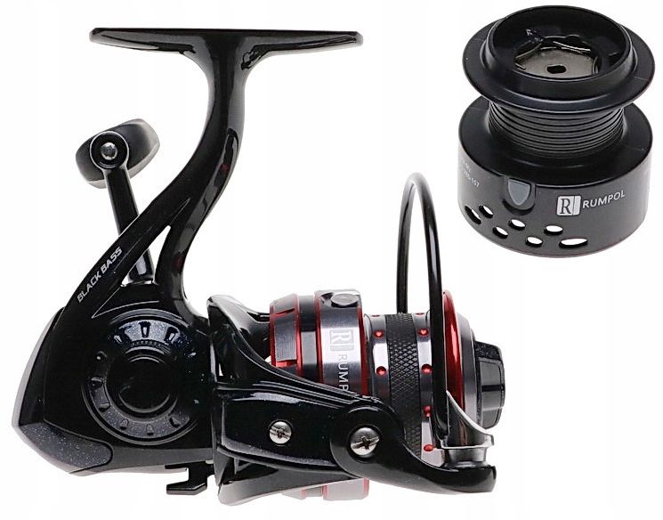 Kołowrotek BLACK BASS 1000 7+1BB 8 łożysk Spinning Spławik 2 Szpule ...