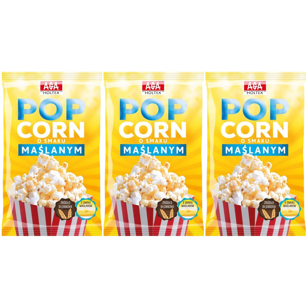 Kup Aga Holtex Popcorn maślany 90g x 3 sztuk na arena.pl i ciesz się ...