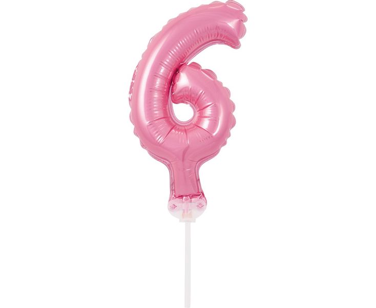 Kup BALON FOLIOWY NA PATYCZKU 13CM GODAN CYFRA 6 RÓŻOWY na arena.pl i ...