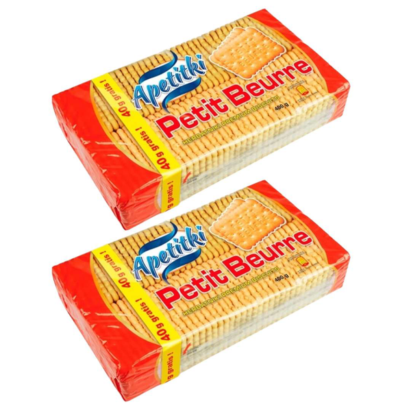 Apetitki Petit Beurre Herbatniki 400 g x 2 sztuk - Arena.pl
