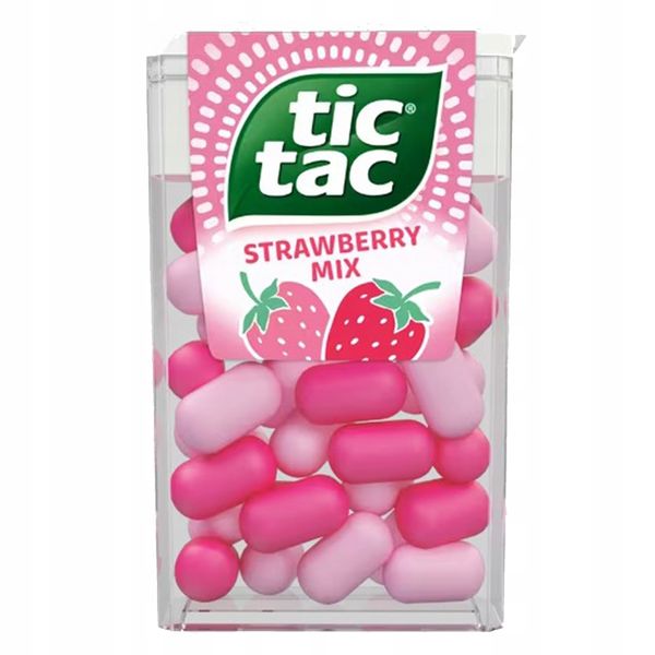 Tic tac Strawberry Mix drażetki o smaku truskawkowym 54 g - Arena.pl
