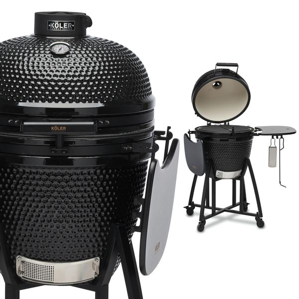 Grill Ceramiczny Węglowy Gazowy KOLER Kamado EG21-GAS grill ogrodowy 54cm - Arena.pl