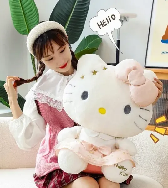 Kup DUŻA MASKOTKA HELLO KITTY KOTEK PLUSZOWA FIGURKA PLUSZAK ...