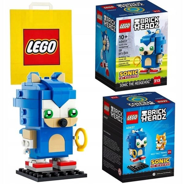 Kup LEGO BrickHeadz 40627 Sonic the Hedgehog + Torba LEGO - Klocki na ...