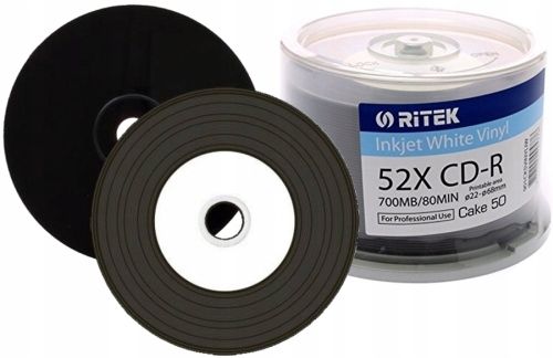 Płyty CD-R Vinyl Printable Czarny Nośnik 50 sztuk - Arena.pl