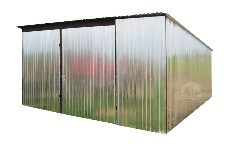 BLASZAK GARAŻ BLASZANY 4X5 BRAMA DWUSKRZYDŁOWA - OCYNK SPAD W TYŁ BL95 - Arena.pl