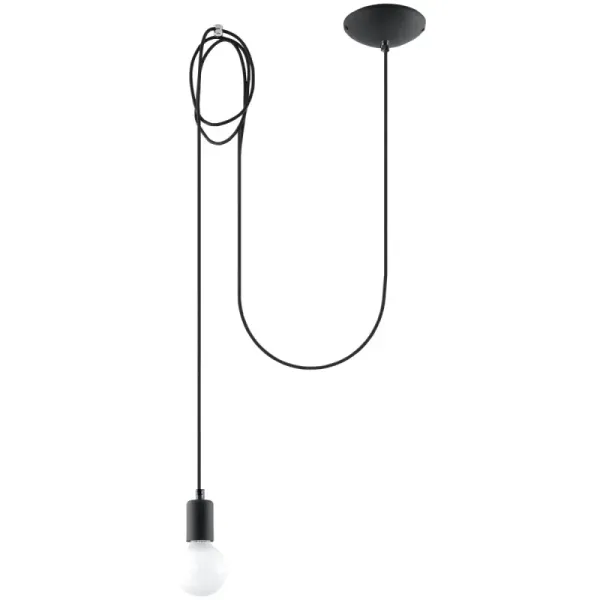 Lampa wisząca EDISON 1 LONG czarny - Arena.pl