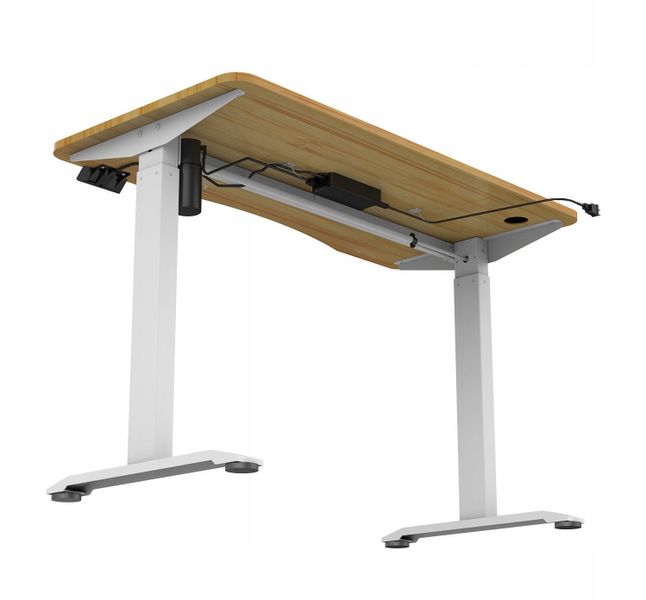 Biurko podnoszone elektrycznie automatyczne bambusowe SPE-O131WT - Arena.pl
