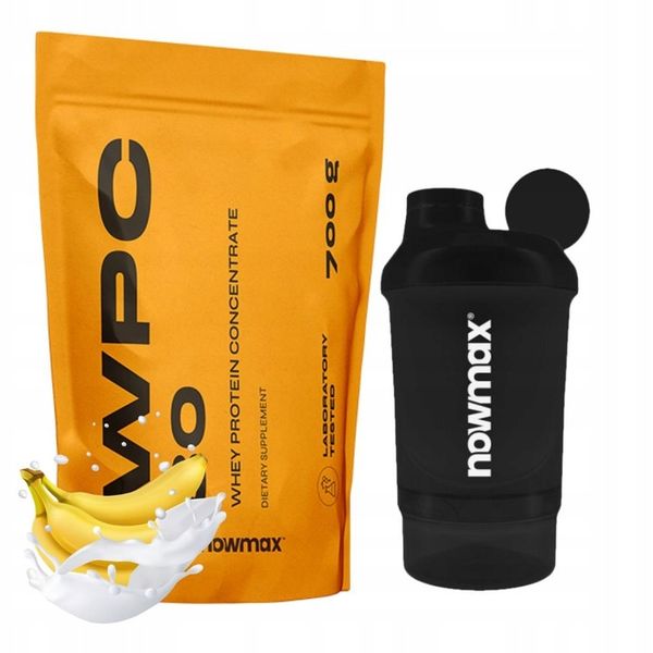 nowmax WPC 80 WHEY PROTEIN 700 g BIAŁKO SERWATKA + SHAKER - Arena.pl