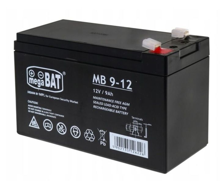 AKUMULATOR bezobsługowy AGM 12V 9Ah megaBAT - Arena.pl