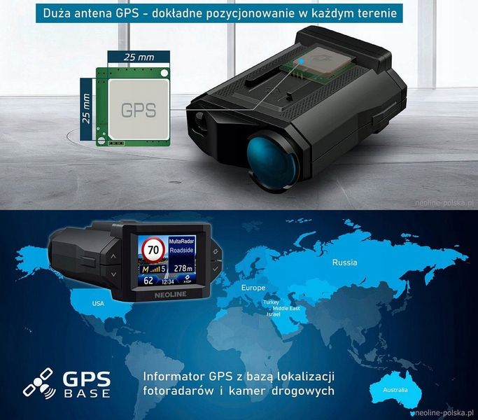 Wideorejestrator Neoline X-COP 9300s rejestrator GPS kamera ANTYRADAR ...