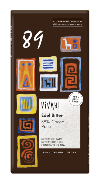 Czekolada gorzka peru 89% bio 80 g - vivani - Arena.pl