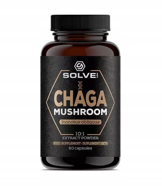 SOLVE LABS Chaga Błyskoporek Podkorowy 10:1 kapsułki 60 szt - Arena.pl