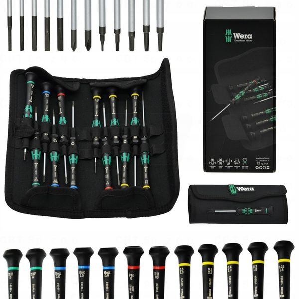 Kup WERA WKRĘTAKI PRECYZYJNE ŚRUBOKRĘTY KRAFTFORM 12el ZESTAW MICRO PH ...