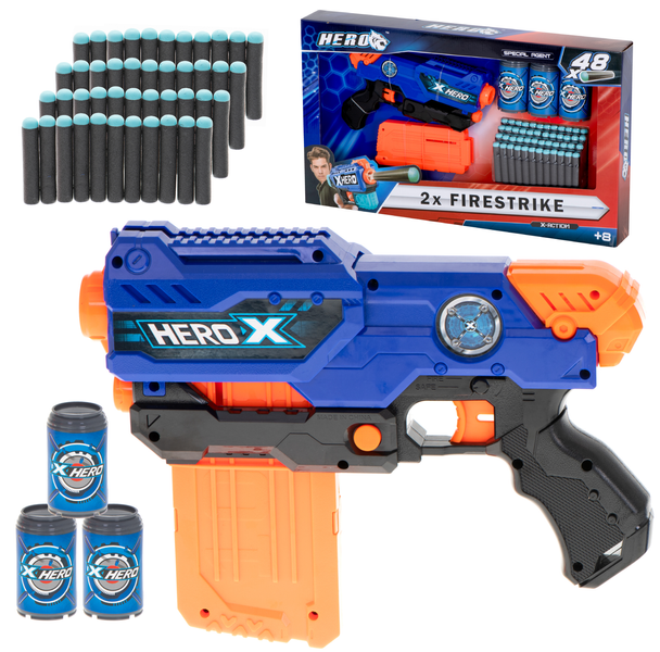 Wyrzutnia karabin maszynowy NERF 48 strzałek 3 cel - Arena.pl