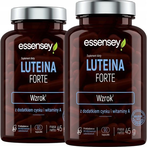 LUTEINA FORTE + WITAMINA A + CYNK NA OCZY WZROK MAX PORCJA 180 DNI WEGE ...