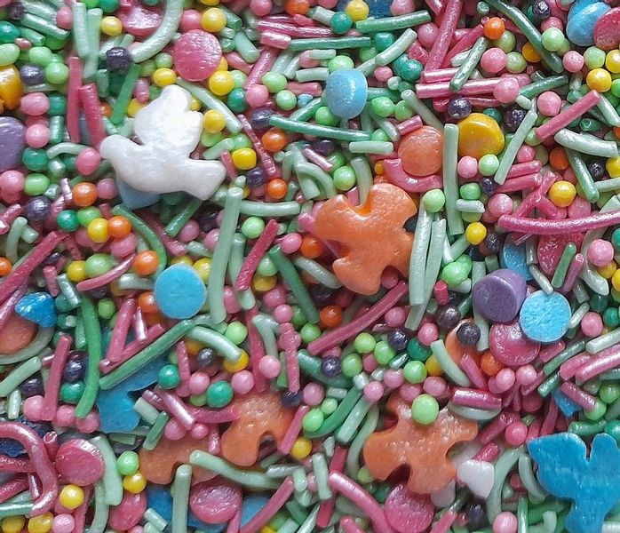 Posypka Cukrowa Konfetti Gołąbki Kolorowe - 50G - Arena.pl