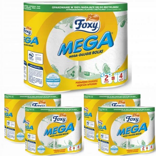 Kup FOXY MEGA Ręcznik Papierowy Kuchenny MEGA Długi 2szt x 5 opakowań ...