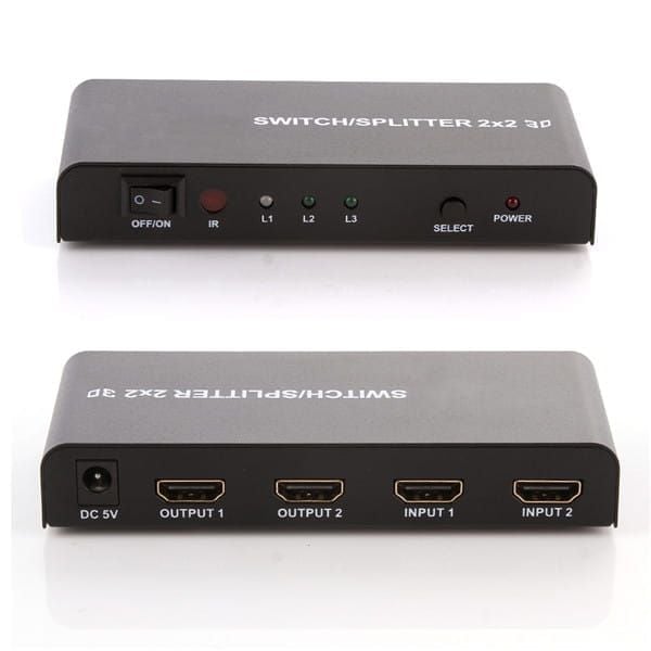 HDMI 2x2 Switch Splitter 1080p 3D - Arena.pl