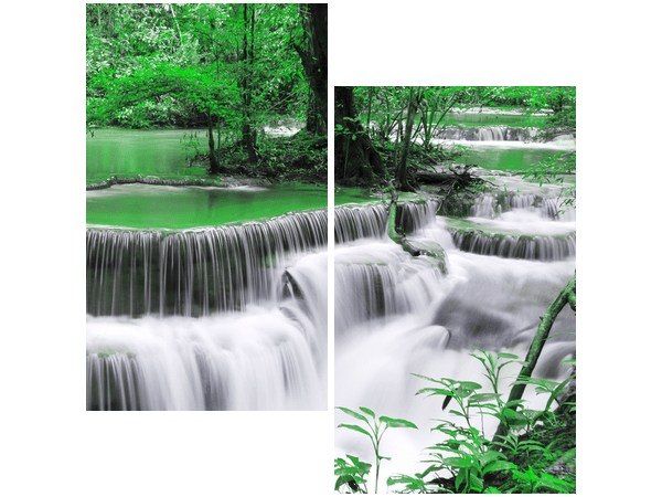 Kup 60X60CM WODOSPAD DONG PEE SUA GREEN DWU OBRAZ ŚCIAN na arena.pl i ...