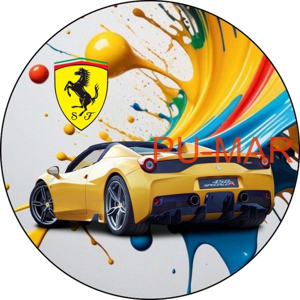 Kup Opłatek na tort Urodziny Ferrari Auto Samochód Logo Bryka Fura ...