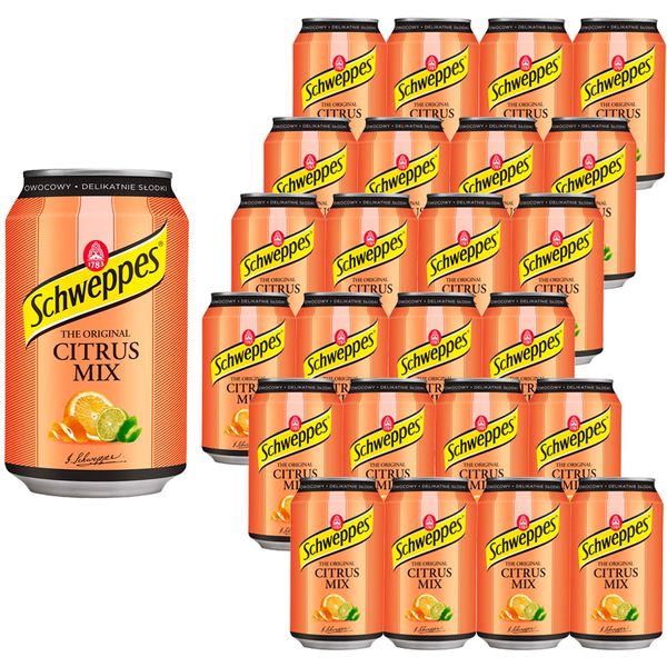Kup Schweppes Citrus Mix Napój gazowany o smaku cytrusowym 330 ml x 24 ...